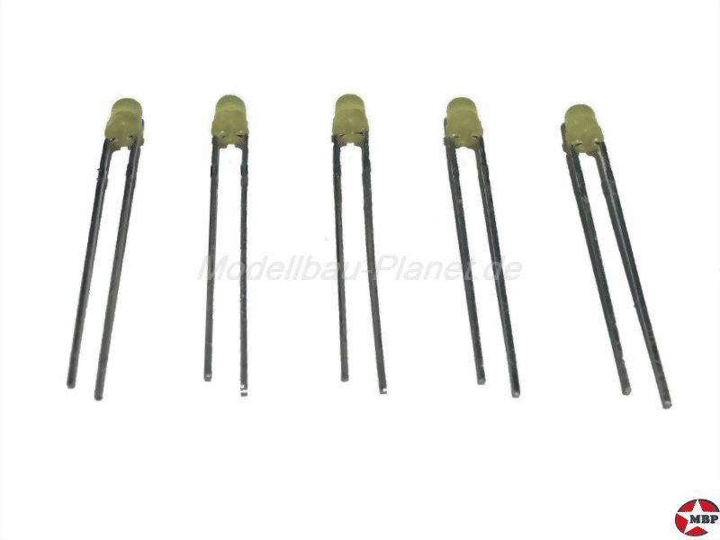 Leuchtdiode LED Standard 3mm 60° gelb - Modellbau-Planet