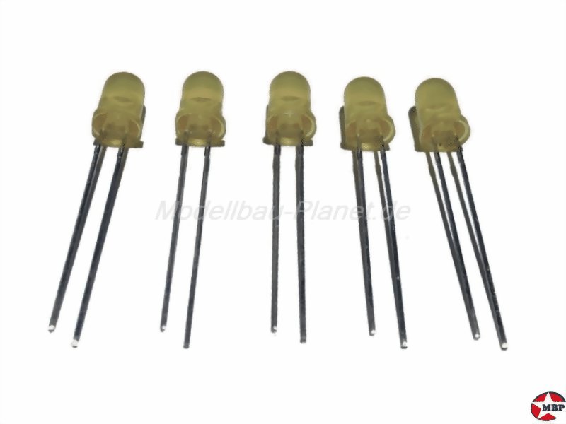 Leuchtdiode LED Standard 5mm 60° gelb - Modellbau-Planet